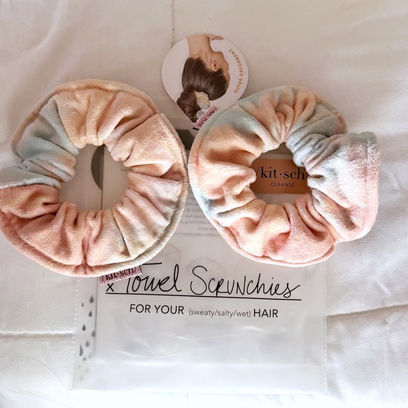 Kitsch | Accessories | Kitsch Towel Scrunchie 2 Pack Sunset Tie Dye | Poshmark